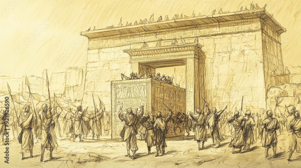 Biblical Illustration of The Ark in Ashdod and Ekron: Philistines ...