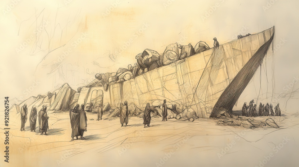 Biblical Illustration of The Ark in Ashdod and Ekron: Philistines Set ...