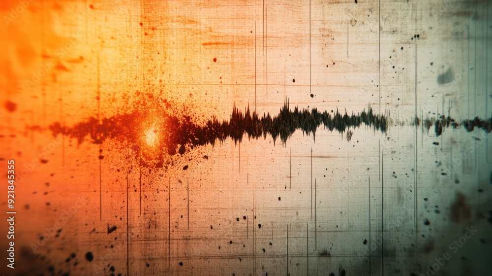 Seismic Measurement Graph on Richter Scale Displaying High-Magnitude ...