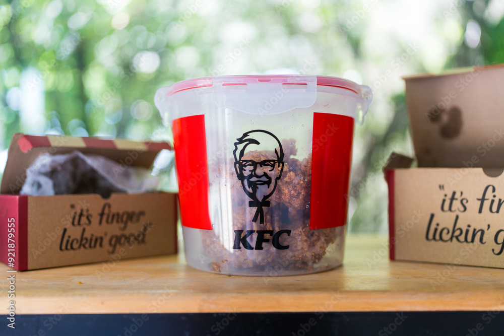 Bangkok, Thailand - August 14, 2024 : KFC Bucket Were, Celebrating the ...