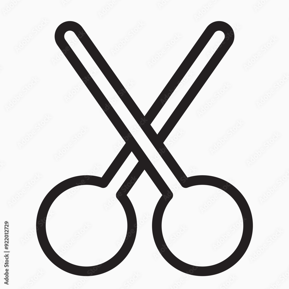Cut Icon - Detailed Outline Design, High-Resolution Vector Graphic ...