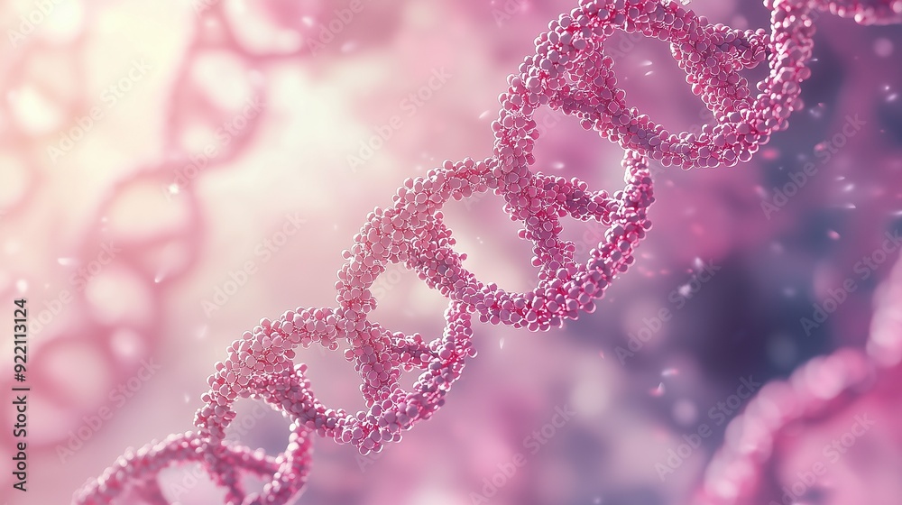 Dna double helix structure representing genetic information and ...