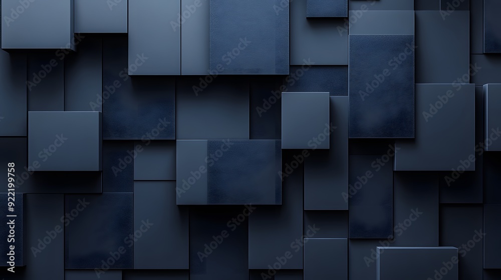 Abstract geometric pattern, navy blue color palette, overlapping ...