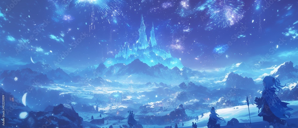 Enchanting Winter Wonderland Celebration: Anime-Style Heroes Triumph in ...