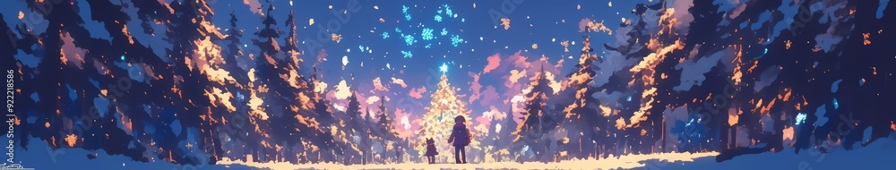 Enchanting Winter Wonderland Celebration: Anime-Style Heroes Triumph in ...