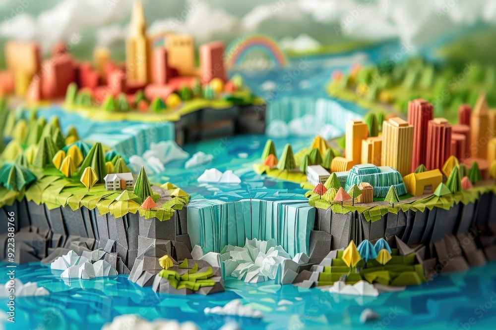 banff, swiss, origami, banff national park, lake louise, turquoise ...
