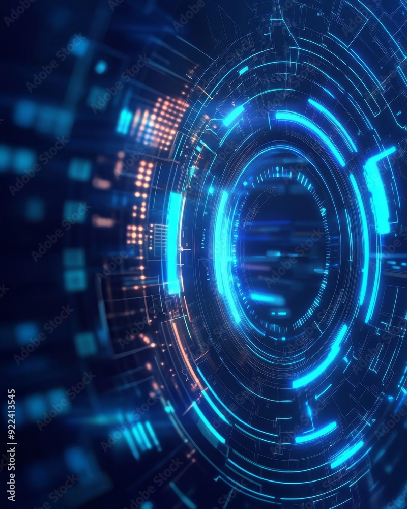 Futuristic Cyber Grid Visuals HighTech Digital Design with Electric ...