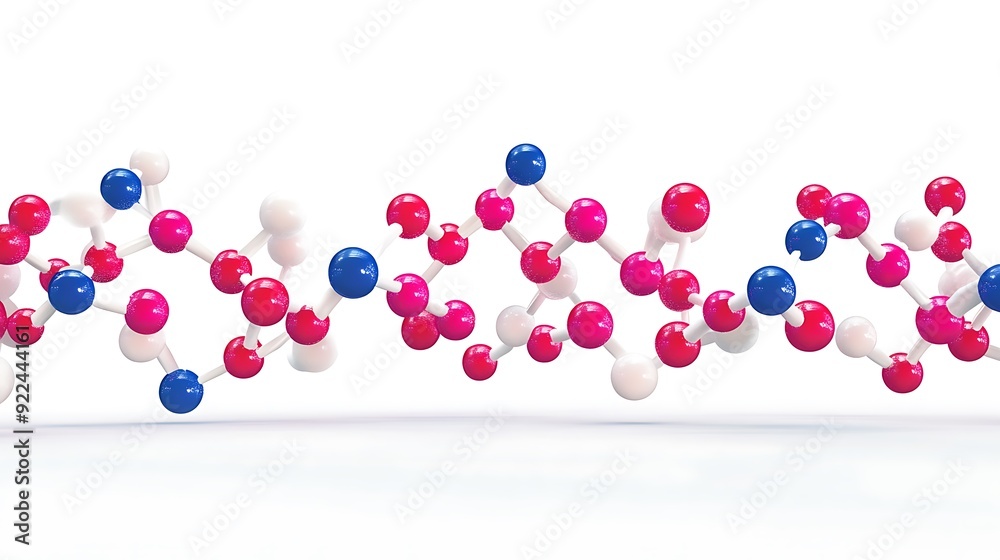 Molecular Structure of Peptide Bond Illustration on White Background ...