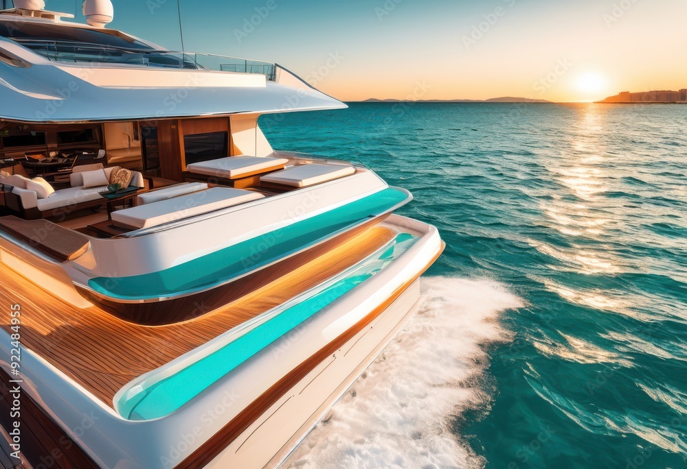 luxurious yacht features stunning ocean views showcasing elegant ...