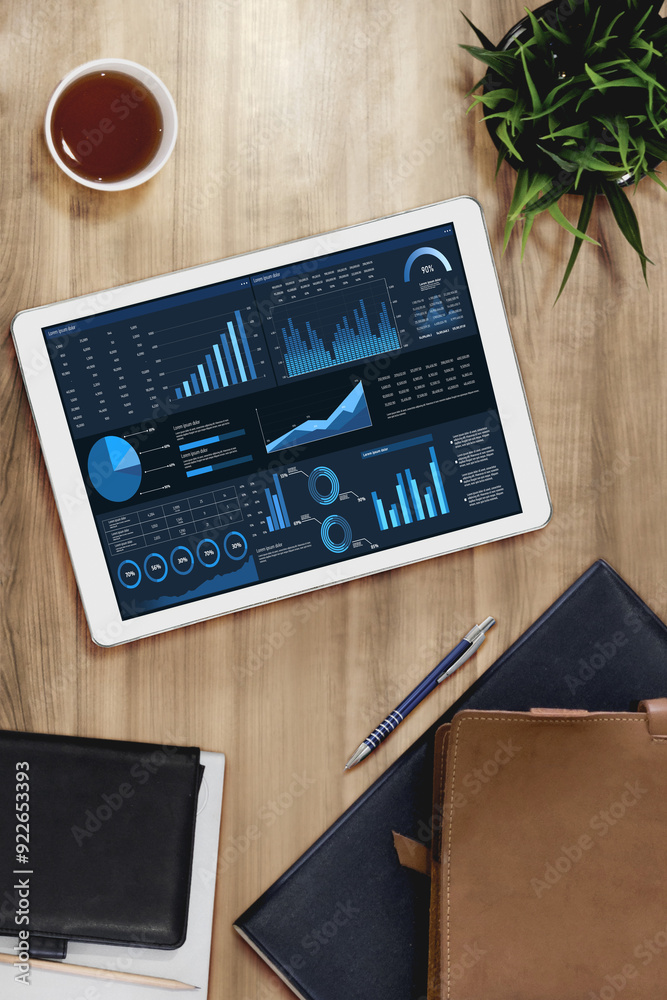 Business data dashboard provide business intelligence analytic for ...