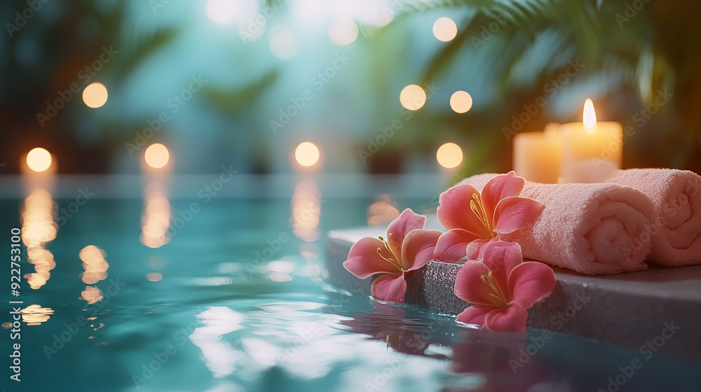 vertical aligned calm wellness mobile advertising banner image, spa ...