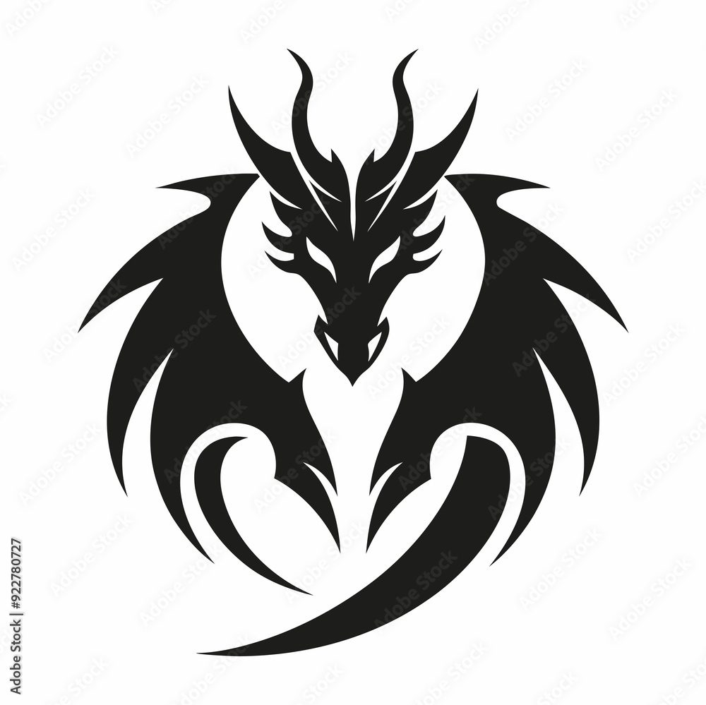 Image vectorielle Stock Dragon logo, esport logo, esports logo, dragon ...