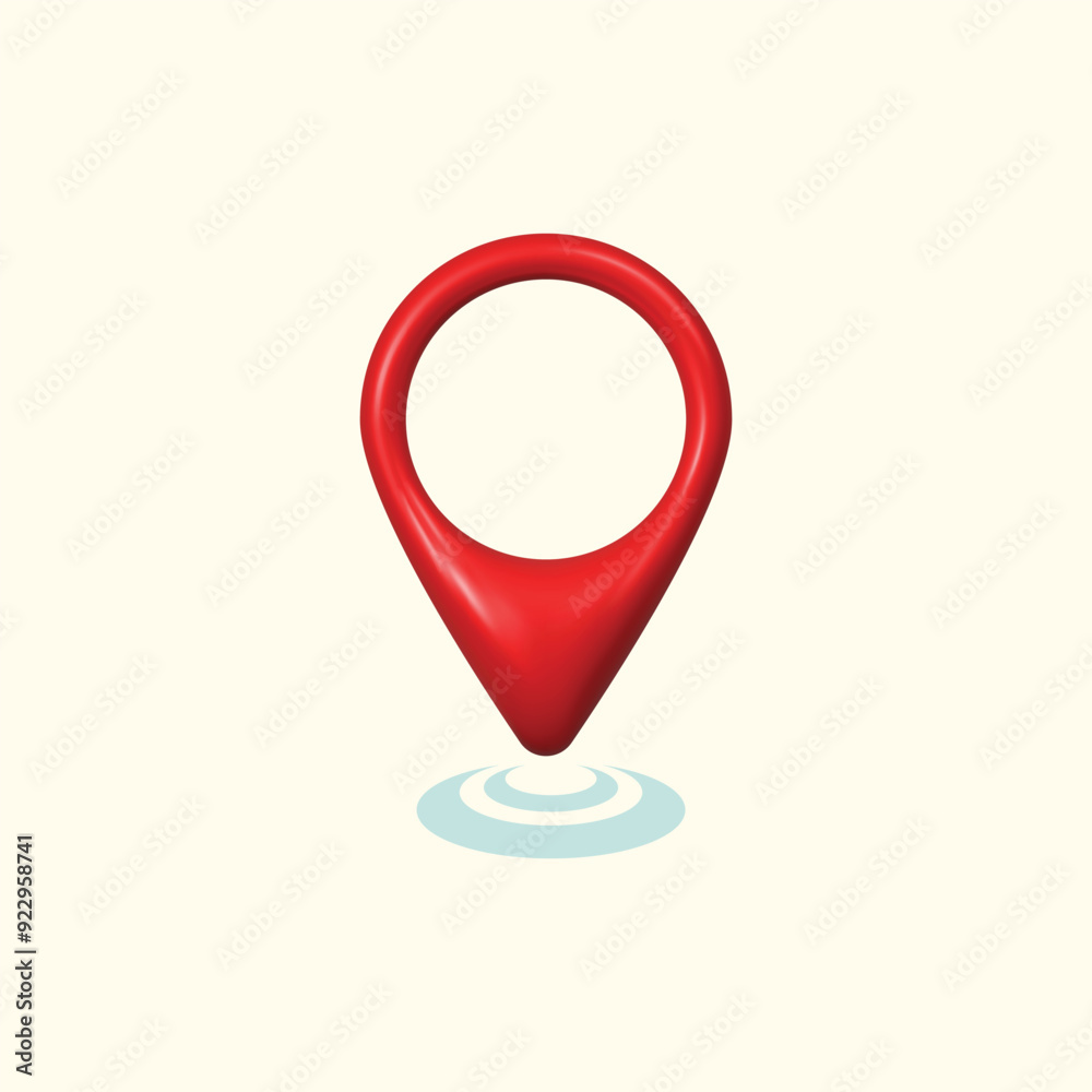 location icon mark. Realistic 3d red luxury Locate pin gps map design ...