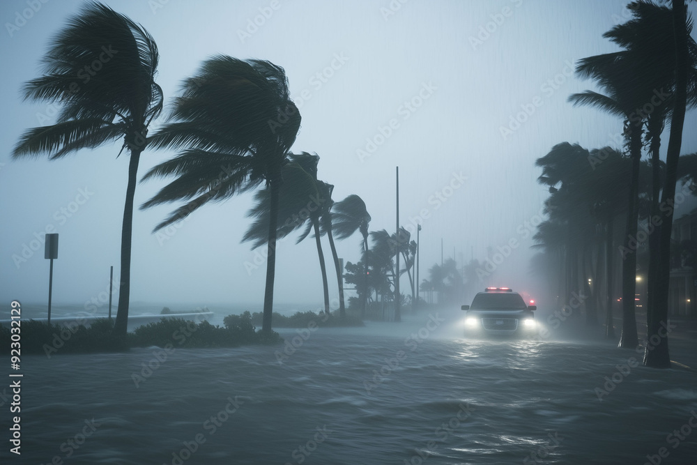 Devastating Impact of a Severe Hurricane on a Coastal Town - Natural ...