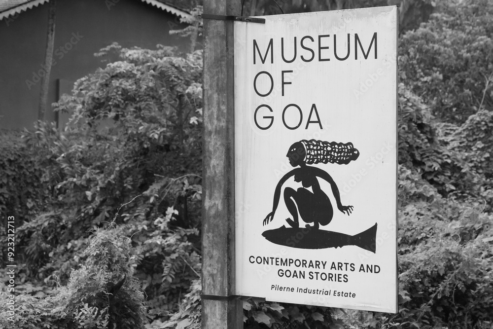 Foto de Stock Sign board museum of Goa India. It is a museum dedicated ...