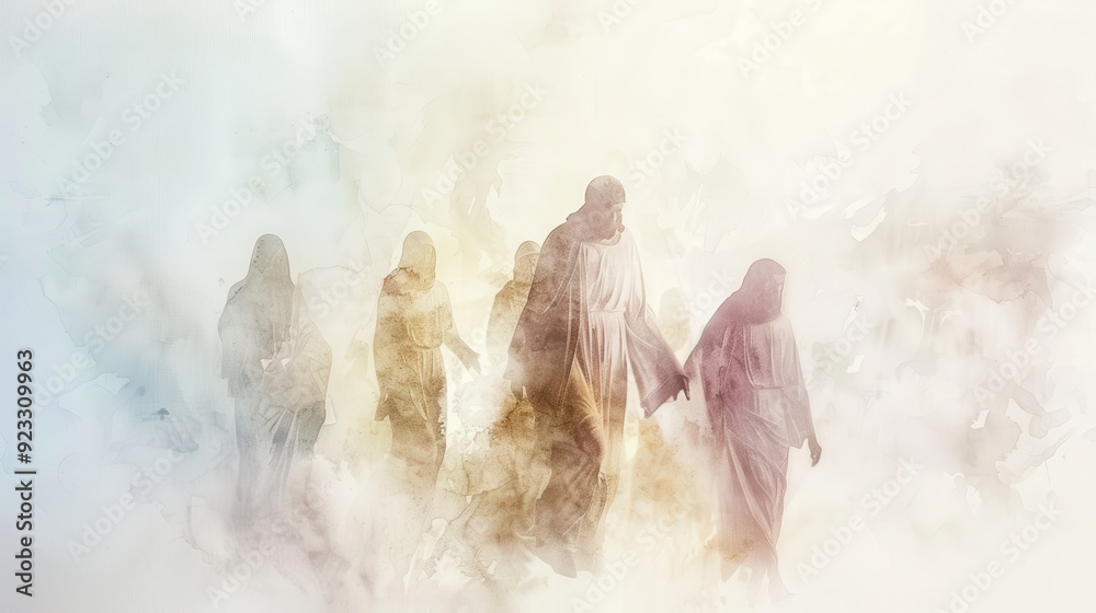 Jesus Raising Lazarus, Watercolor Style, Faith and Resurrection ...