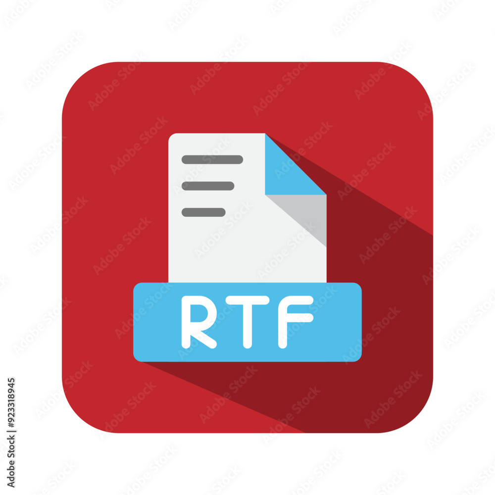 Rtf file flat icons. symbol document files, archive, extension, file ...