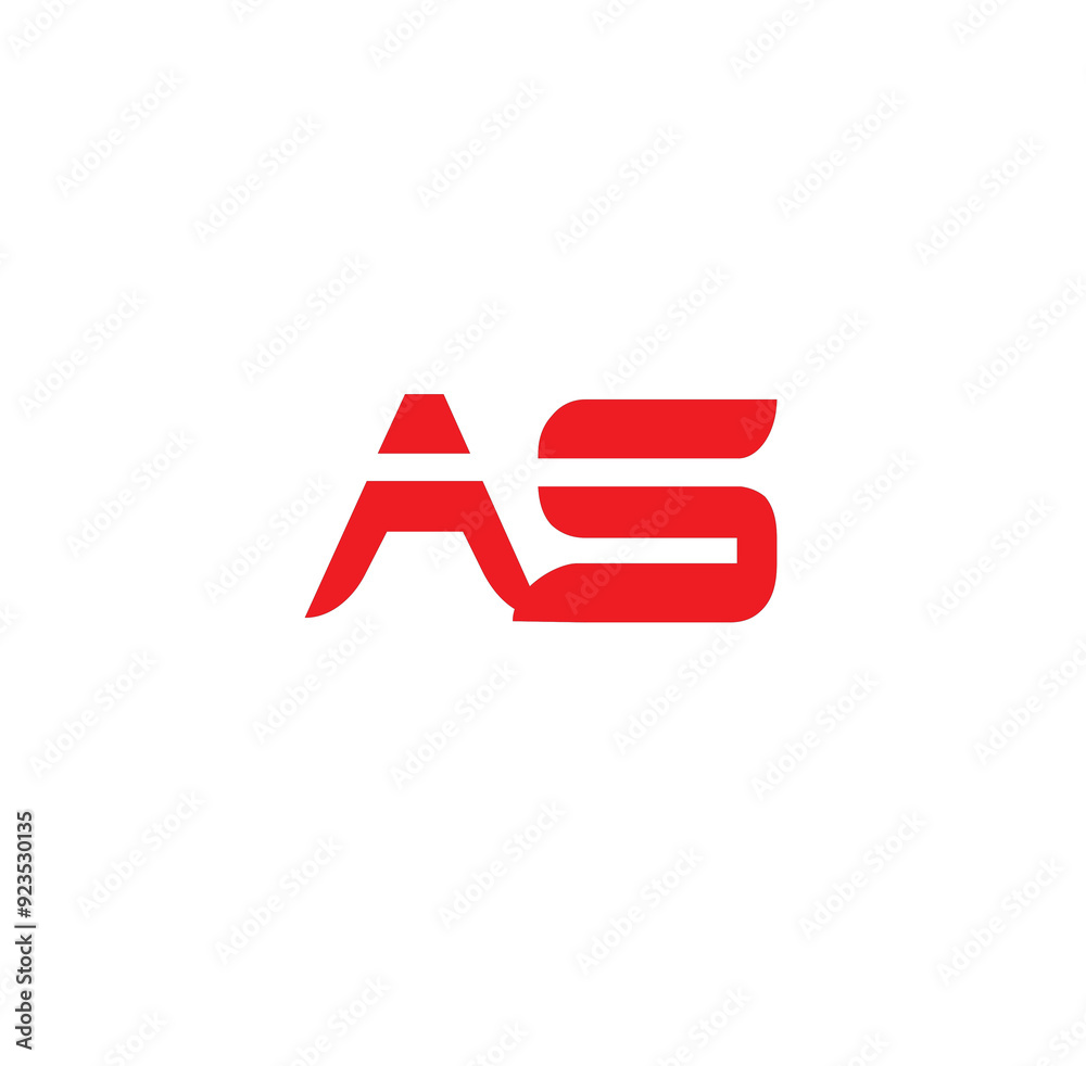 Alphabet letter icon logo AS Stock Vector | Adobe Stock