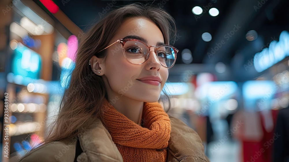 Customer using a virtual try-on tool for eyewear, illustrating the ...