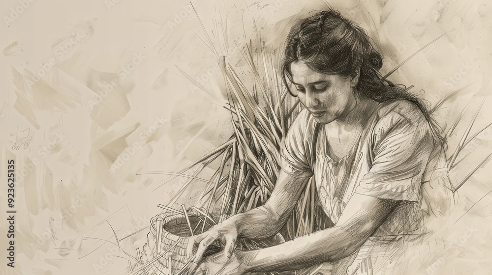 Exodus:The Birth of Moses,Bible Wall Art of Jochebed Weaving Reeds ...