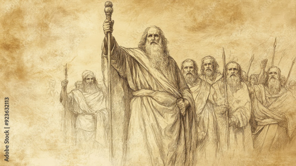 Exodus:The Command to Leave Sinai, Exodus Story: Moses Signaling ...