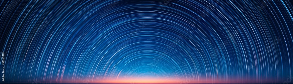 A night sky time-lapse fusion showing the rotation of the stars across ...