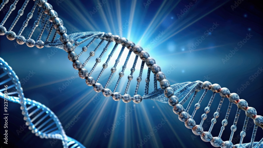 DNA helix in a double stranded molecular structure, genetic code ...