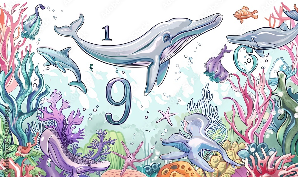 Join the adventure with this exciting number 1 to 9 coloring page ...