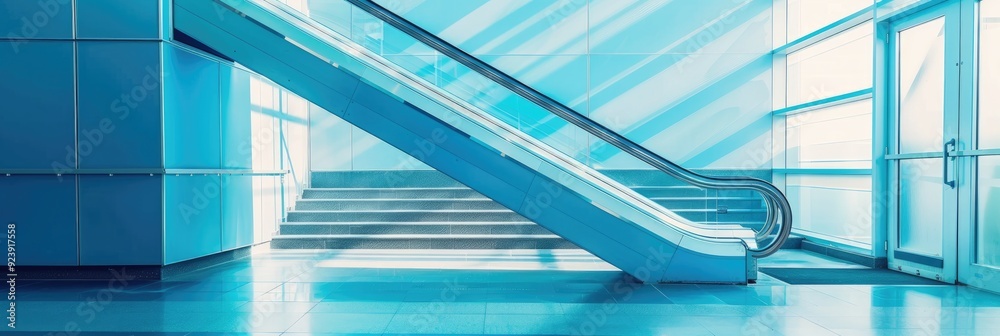 Emergency Stairs and Evacuation Exit in Contemporary Office Space ...