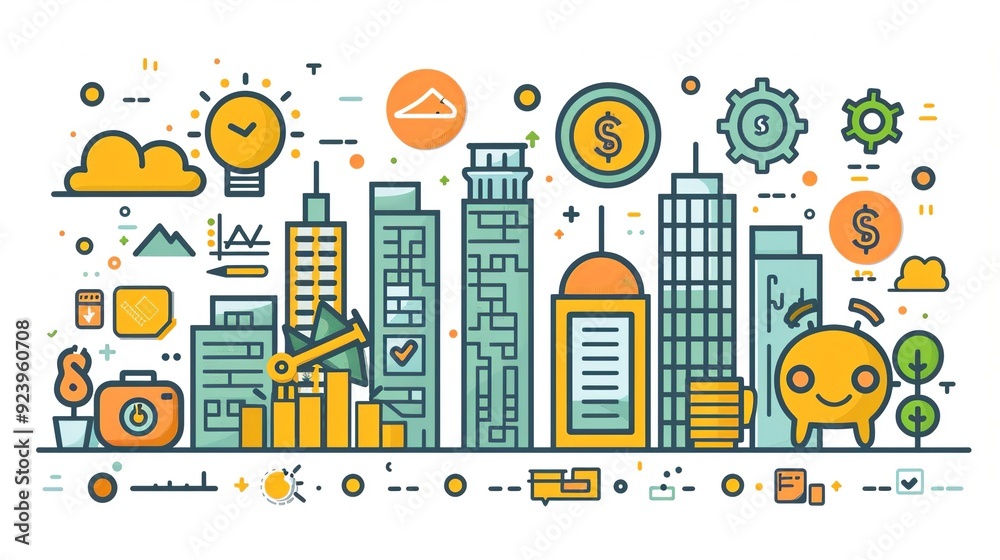 Capital investment and financial strategy design highlighting revenue ...