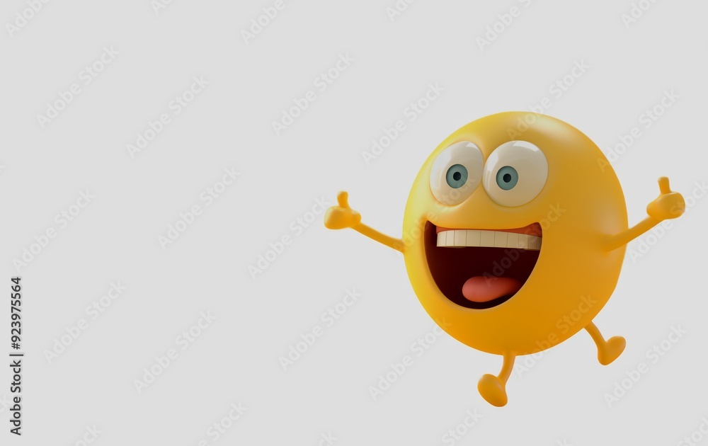 happy smiling excited emoticon isolated on white background Stock ...