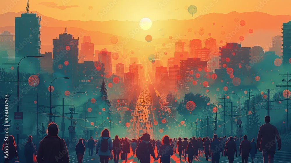 Illustrate the link between global warming and health risks with a ...