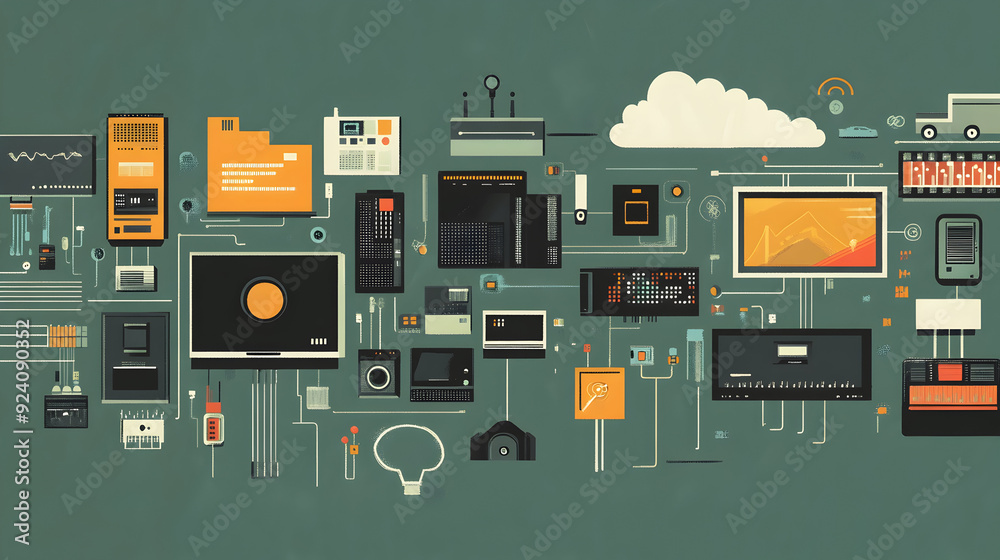 The Evolution of Information Technology - An illustration showing the ...