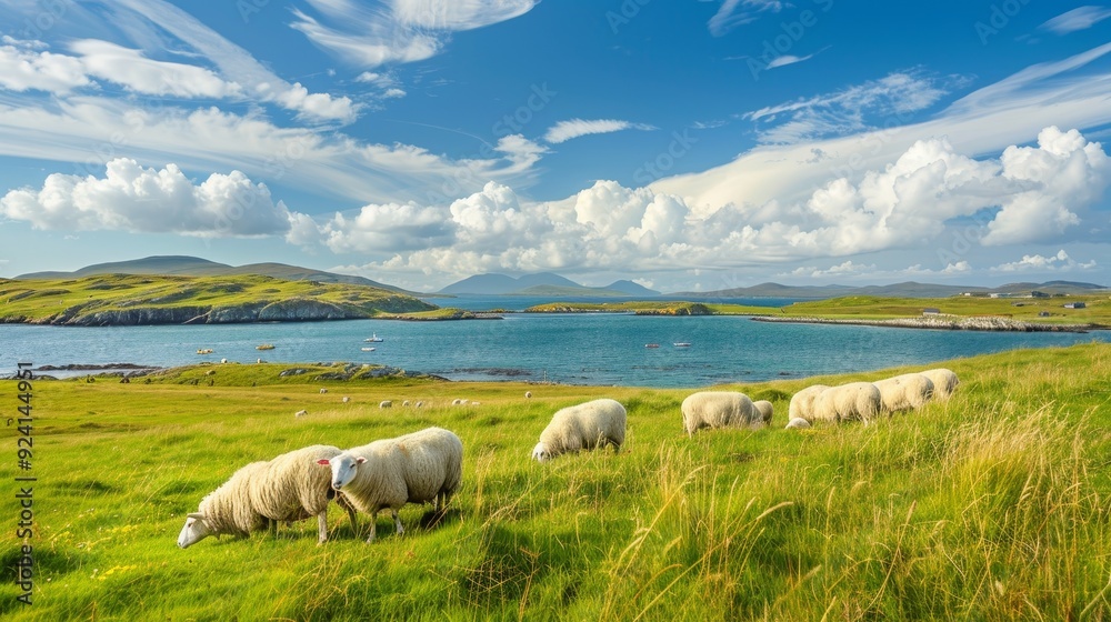 Scenic landscape of lewis and harris in the outer hebrides, scotland ...