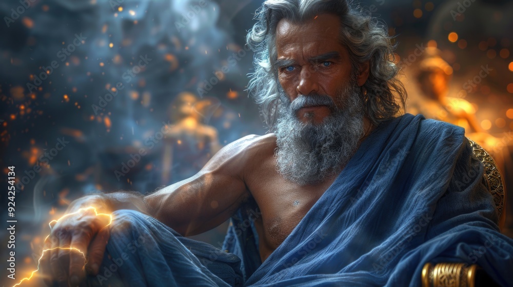 Mighty Ruler: Zeus, Greek god of heavens, thunder and lightning, ruler ...