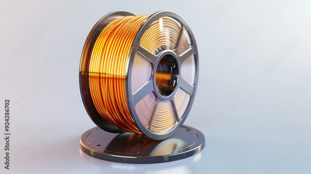 Spool of Filament for 3D Printing Stock Illustration | Adobe Stock