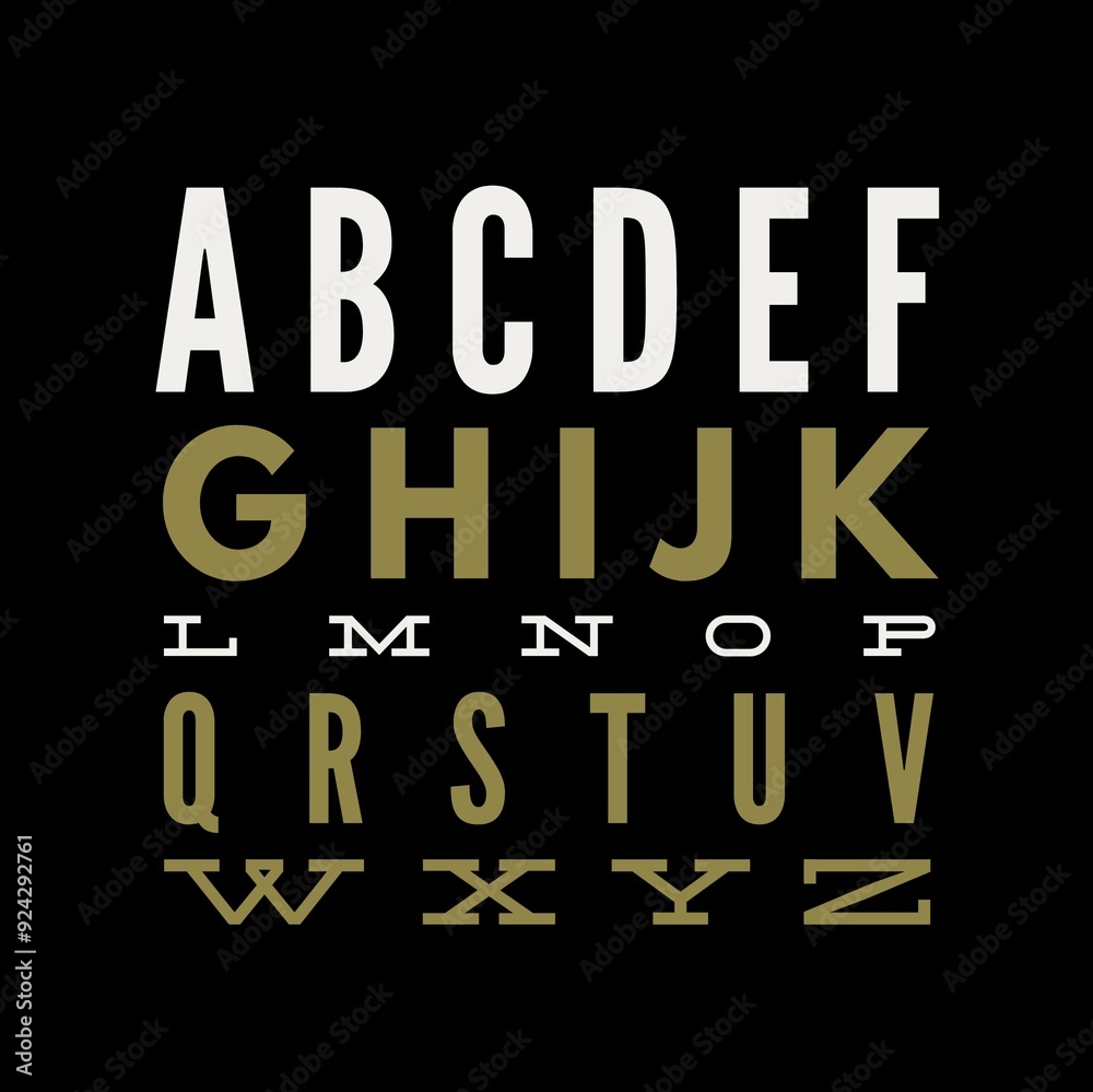 Alphabet design with a black background. Alphabet calligraphy with ...