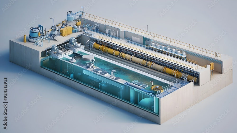 Cross Section Visualization of the Desalination Water Process with ...