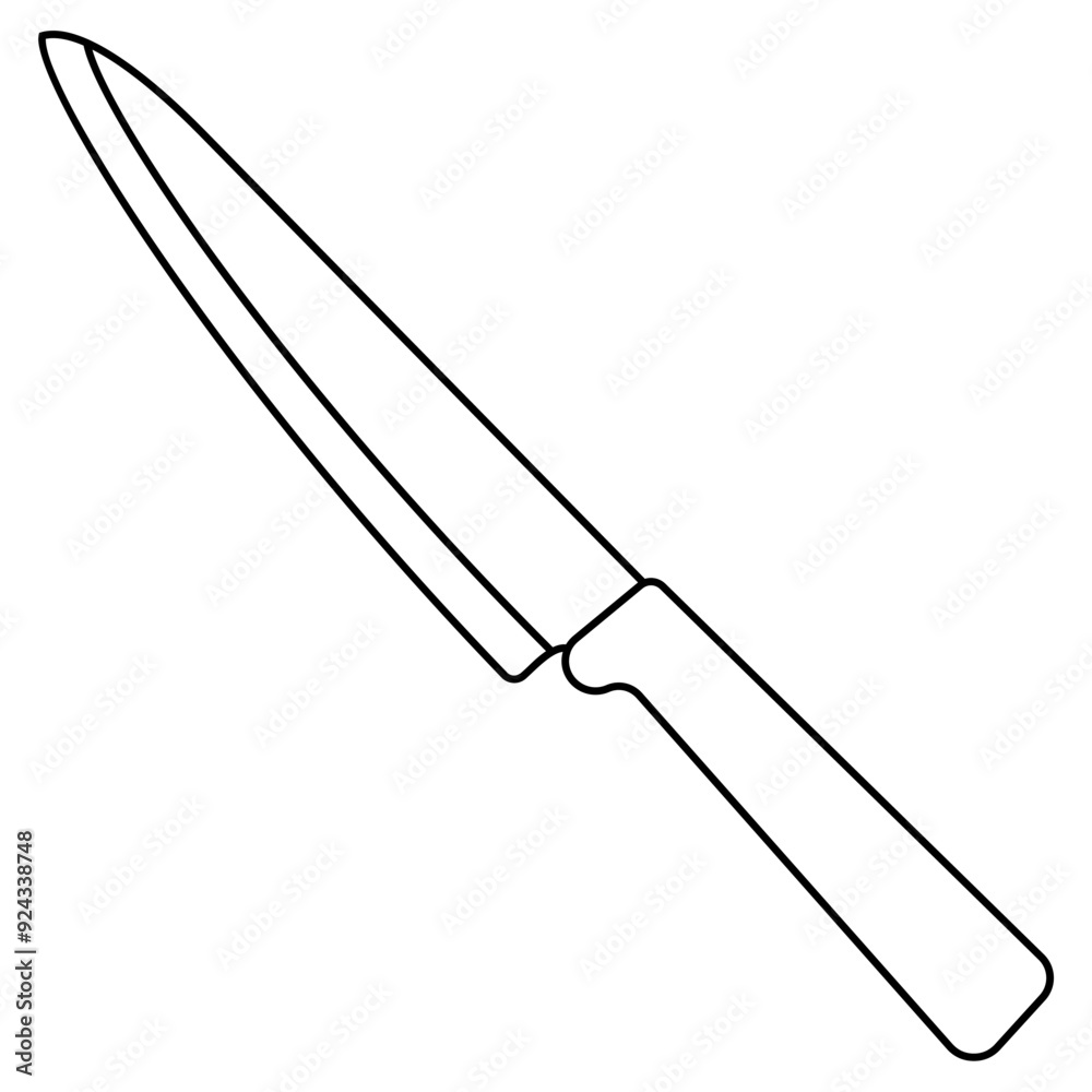 Knife line art icon vector illustration isolated on white background ...