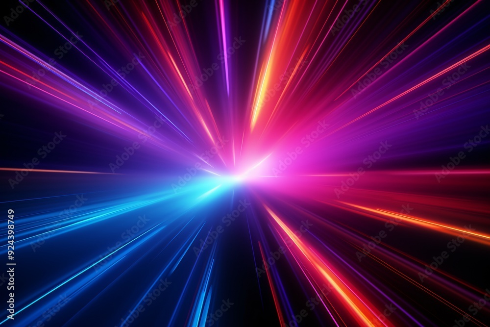 Abstract Star Burst background, Neon Starburst background, Neon ...