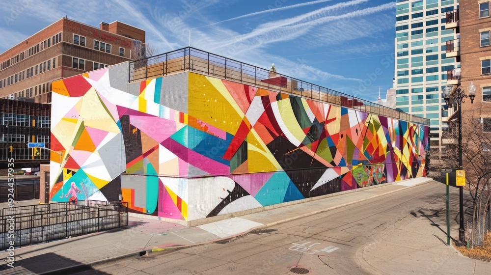 Animated open-air gallery with vivid wall paintings and skillful ...
