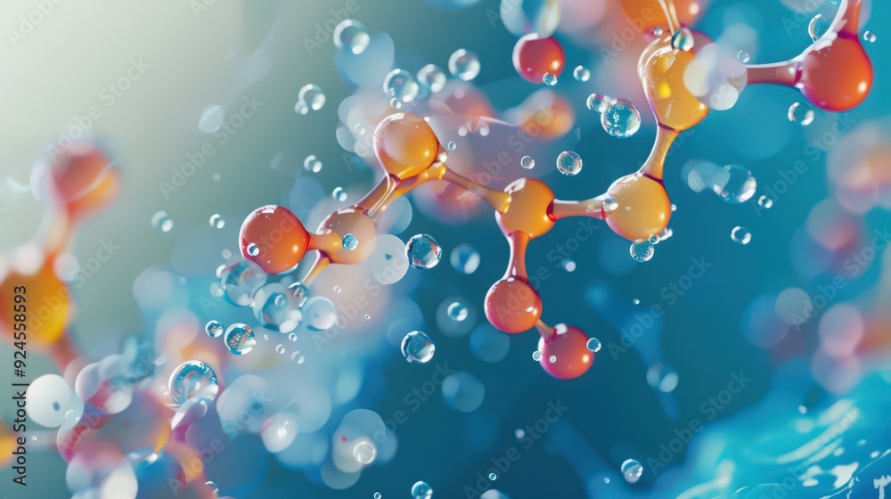 Illustration of a decomposition reaction, featuring a single compound ...