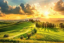 Volterra Sunset Free Stock Photo - Public Domain Pictures