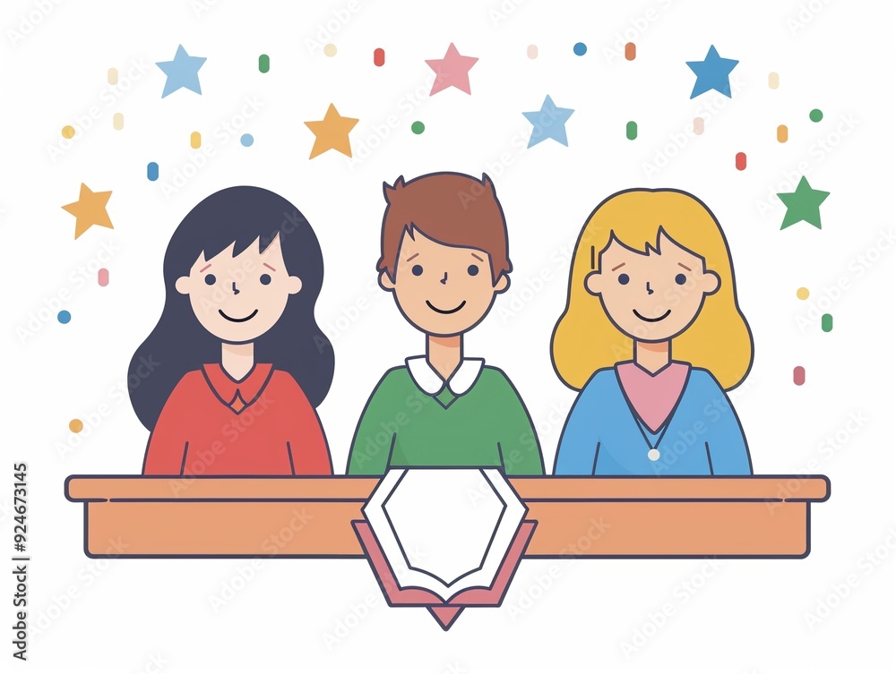 Student council and leadership clipart, election, flat art, simple ...