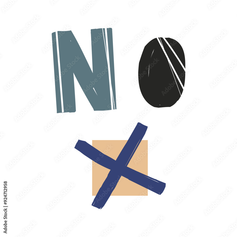 A huge blue X mark. clip art with a check mark and a sign of the cross ...