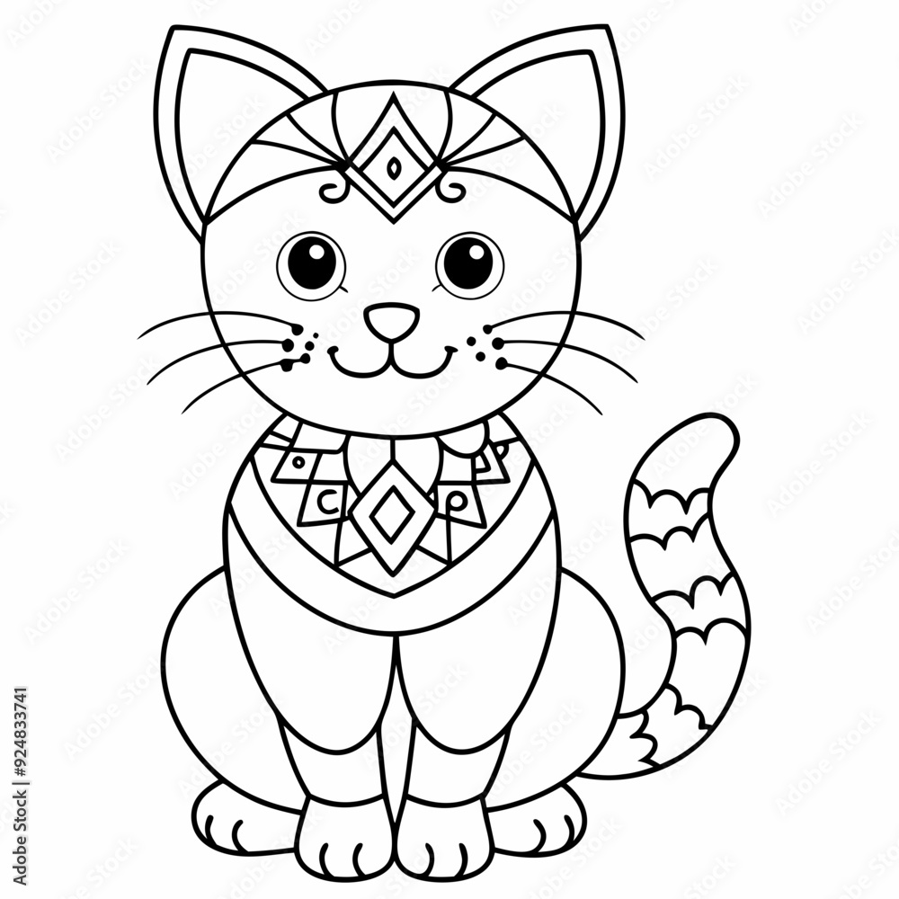 Cat mandalas Coloring page | Animals Mandala Coloring page for kids and ...