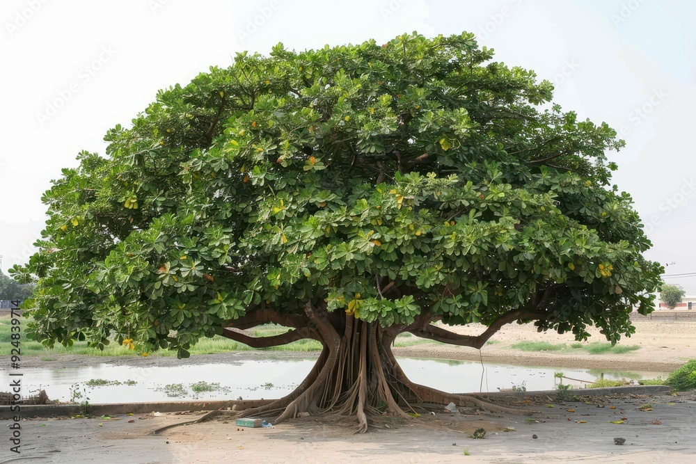 Bael is an ancient sacred tree in India often planted near temples as ...