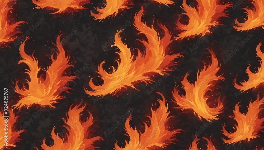 Abstract background. Modern pattern for design with burning fire flames ...