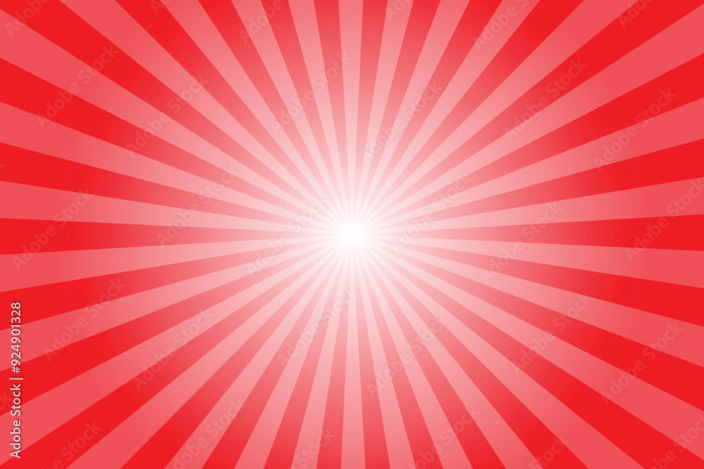 Abstract red sunburst background with sun ray. Pattern of starburst ...