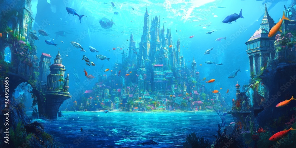 Enchanted Underwater City: A Fantasy Realm of Coral Castles and ...